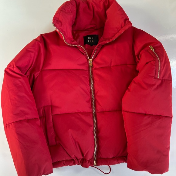 QED London | Jackets & Coats | Qed Ldn Qed London Red Puffer Jacket ...